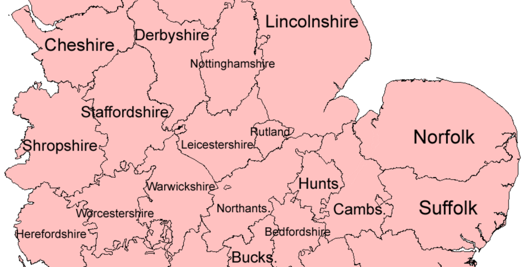 List of Counties in England and their Capitals - MarNat StudySpace